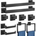 Bathroom Accessories Set 10-Piece Stainless Steel Modern Wall Mount ...