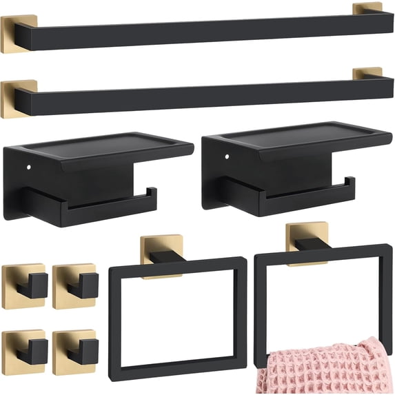 Bathroom Accessories Set 23.6 Inch Toilet Paper Holder with Phone Shelf ...