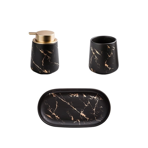 Bathroom Accessories Set 3 Pcs Include: Lotion Soap Dispenser ...