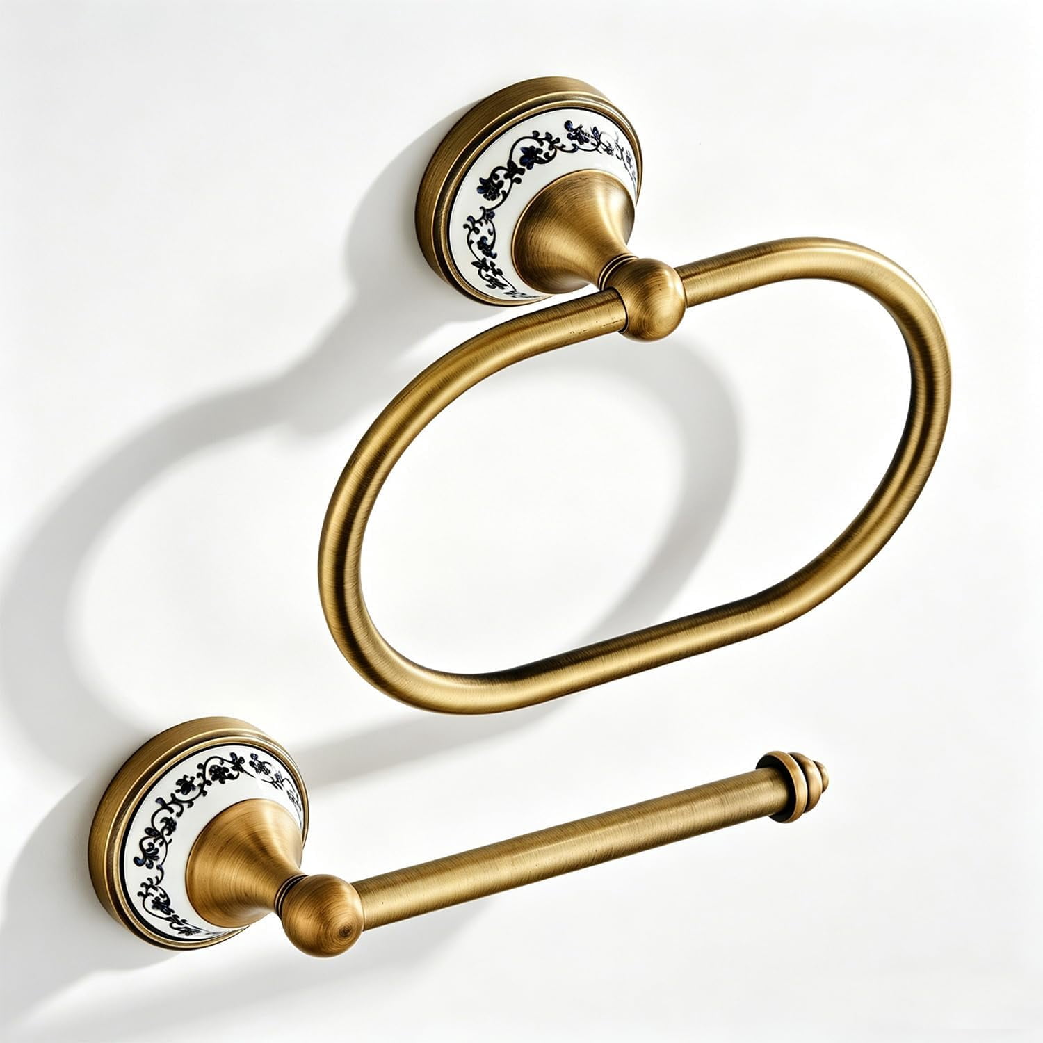 Bathroom Accessories Set 3 Pieces Antique Brass Bathroom Hardware Set ...
