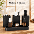 Bathroom Accessories Set 4 Piece Toothbrush Holder Matte Black ...