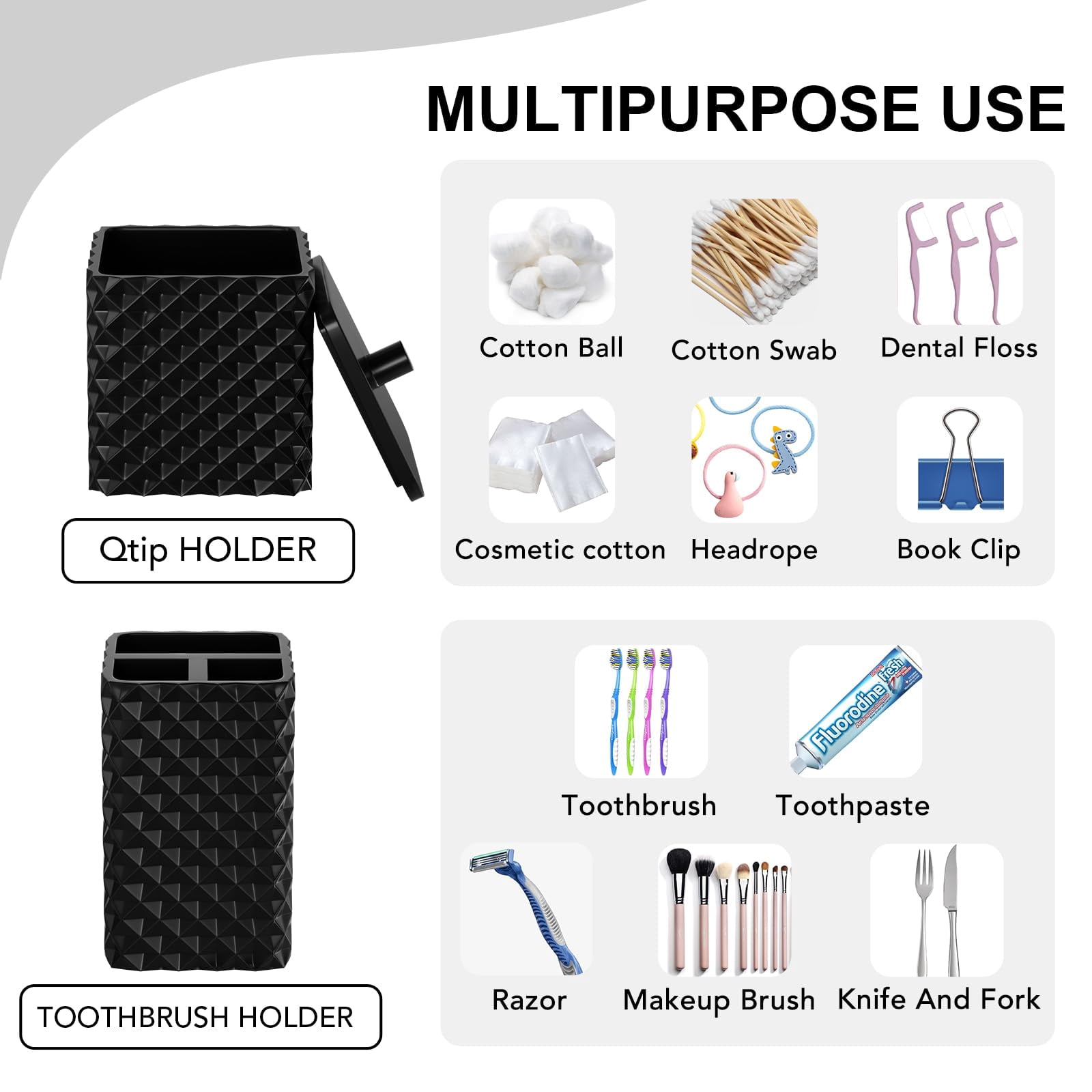 Bathroom Accessories Set 6 Square Toothbrush Holdersplete With Soap ...