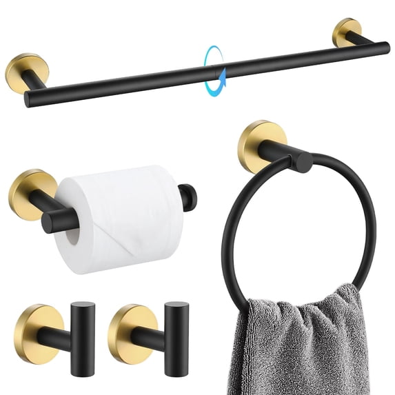 Bathroom Accessories Set Brushed Gold Bathroom Hardware ，23.6 inchBath ...