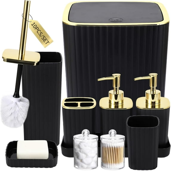 Bathroom Accessories Set - Gorgeous Bathroom Set, 10PC Bathroom ...