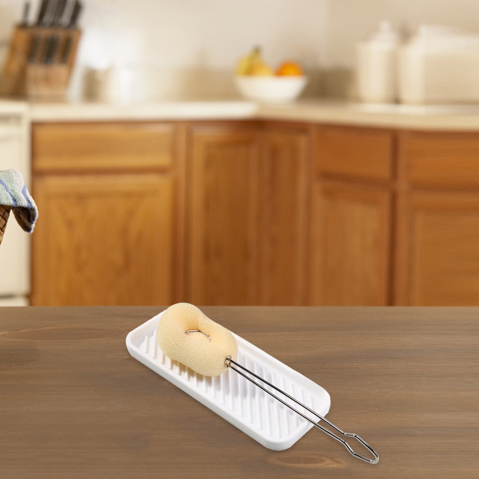 Bathroom Accessories,Silicone Sponge Holder Kitchen Sink Organizer Tray ...