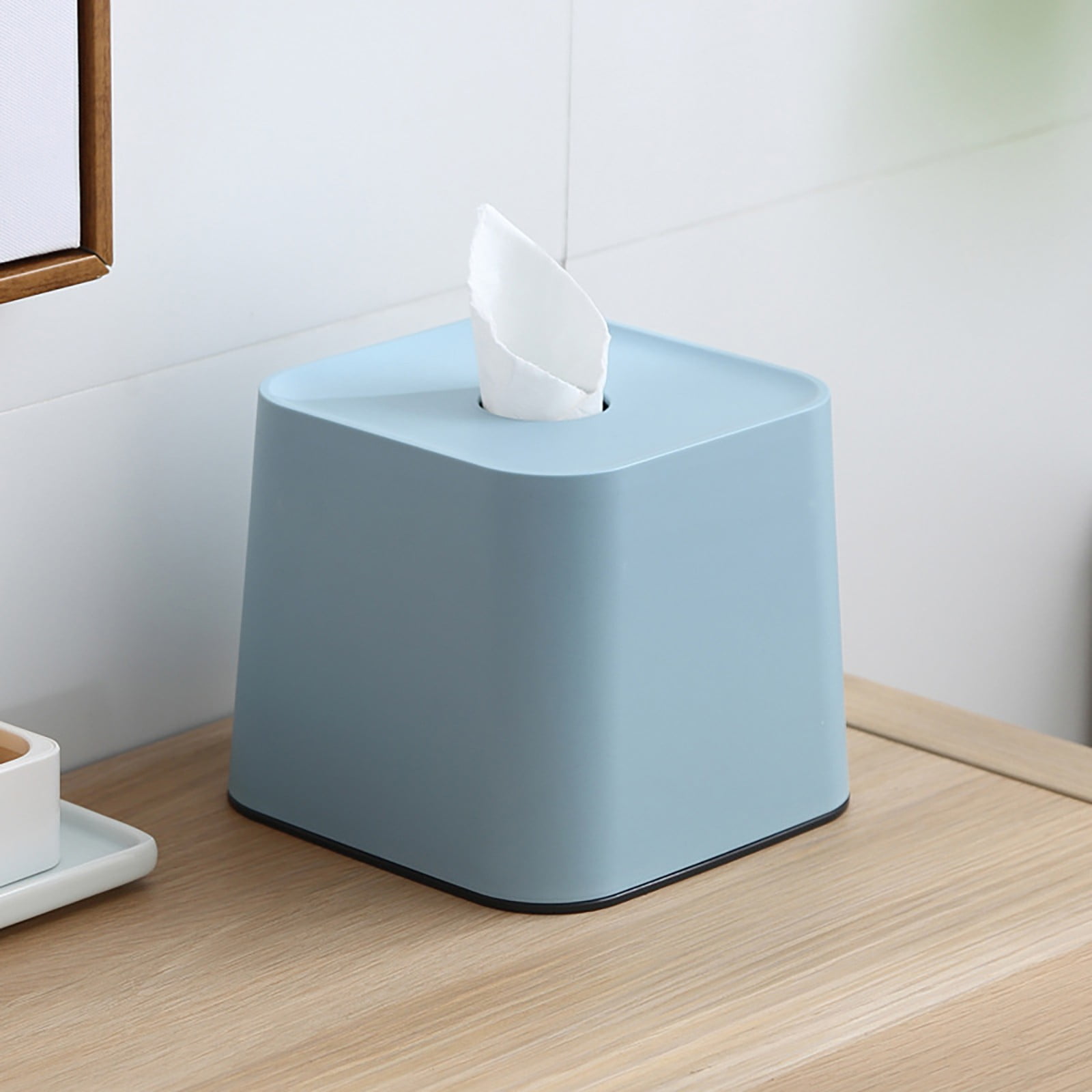 Bathroom Accessories,Solid Color Square Plastic Roll Paper Tube Desktop ...