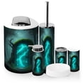 Bathroom Accessory Set 6 Piece with Glowing Magic Doors Misty Forest ...