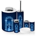 Bathroom Accessory Set 6 Piece with Mystical Glowing Doorway Elvish ...