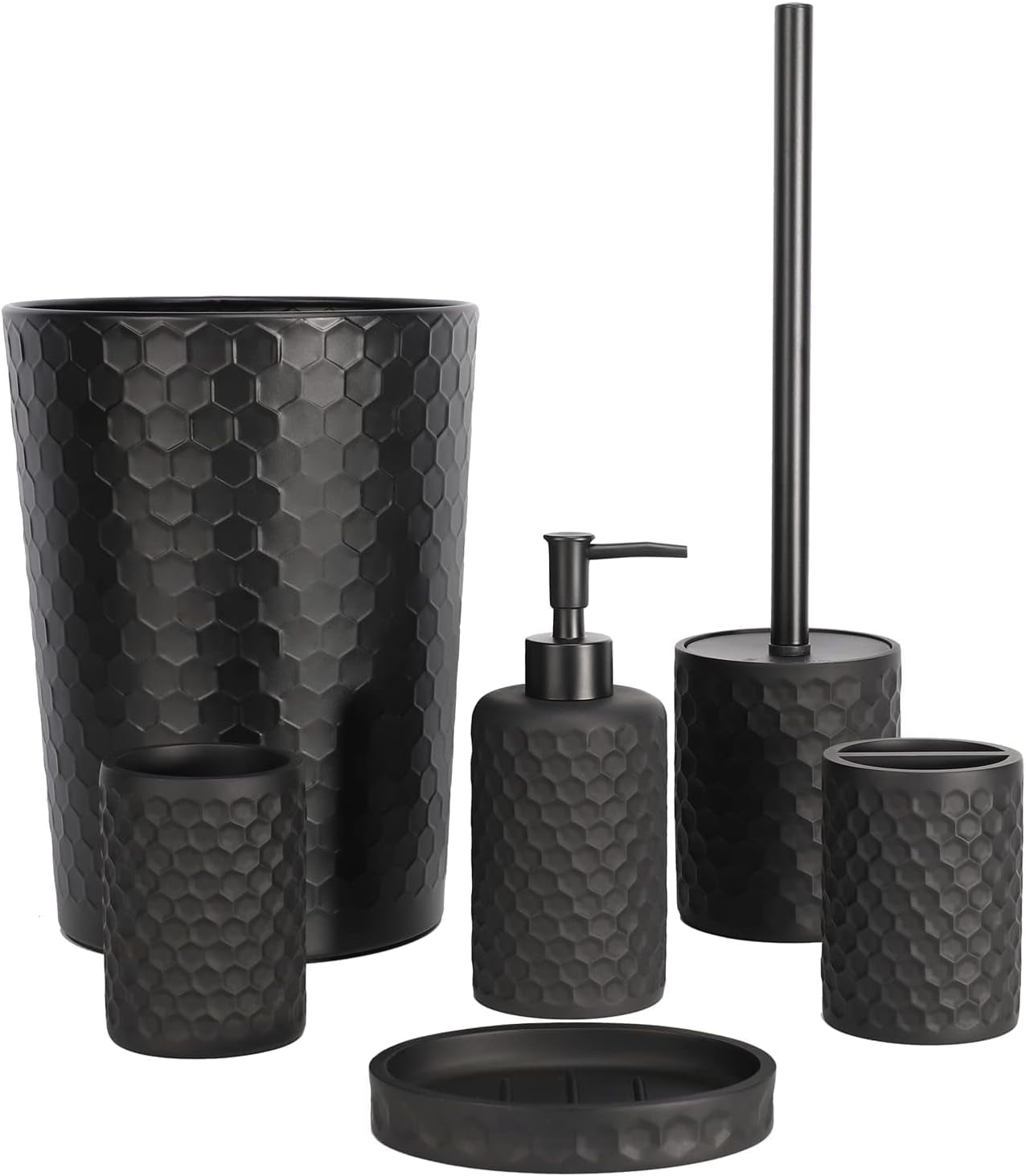 Bathroom Accessory Set - Bathroom Accessories Set with Trash Can ...