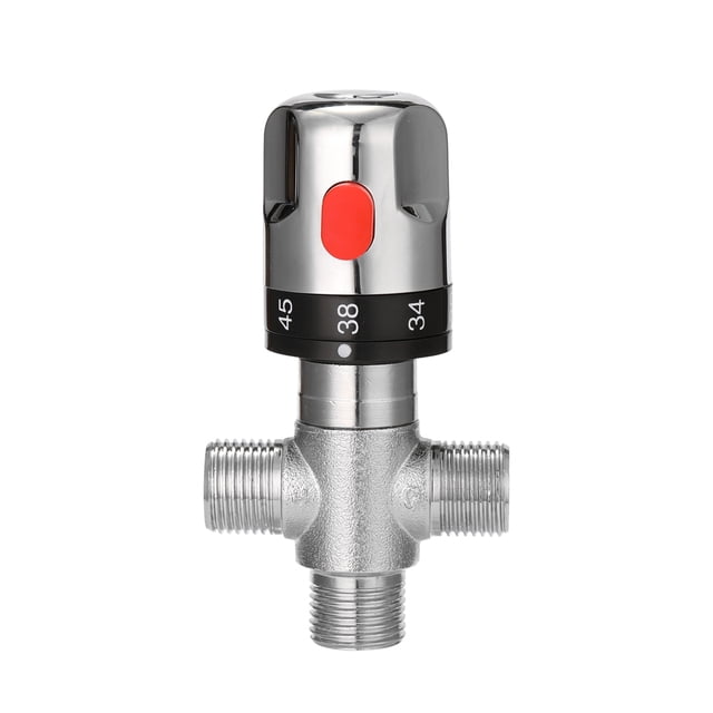 Bathroom Adjustable Thermostatic Mixer Valve Brass Water Mixer Hot/Cold ...