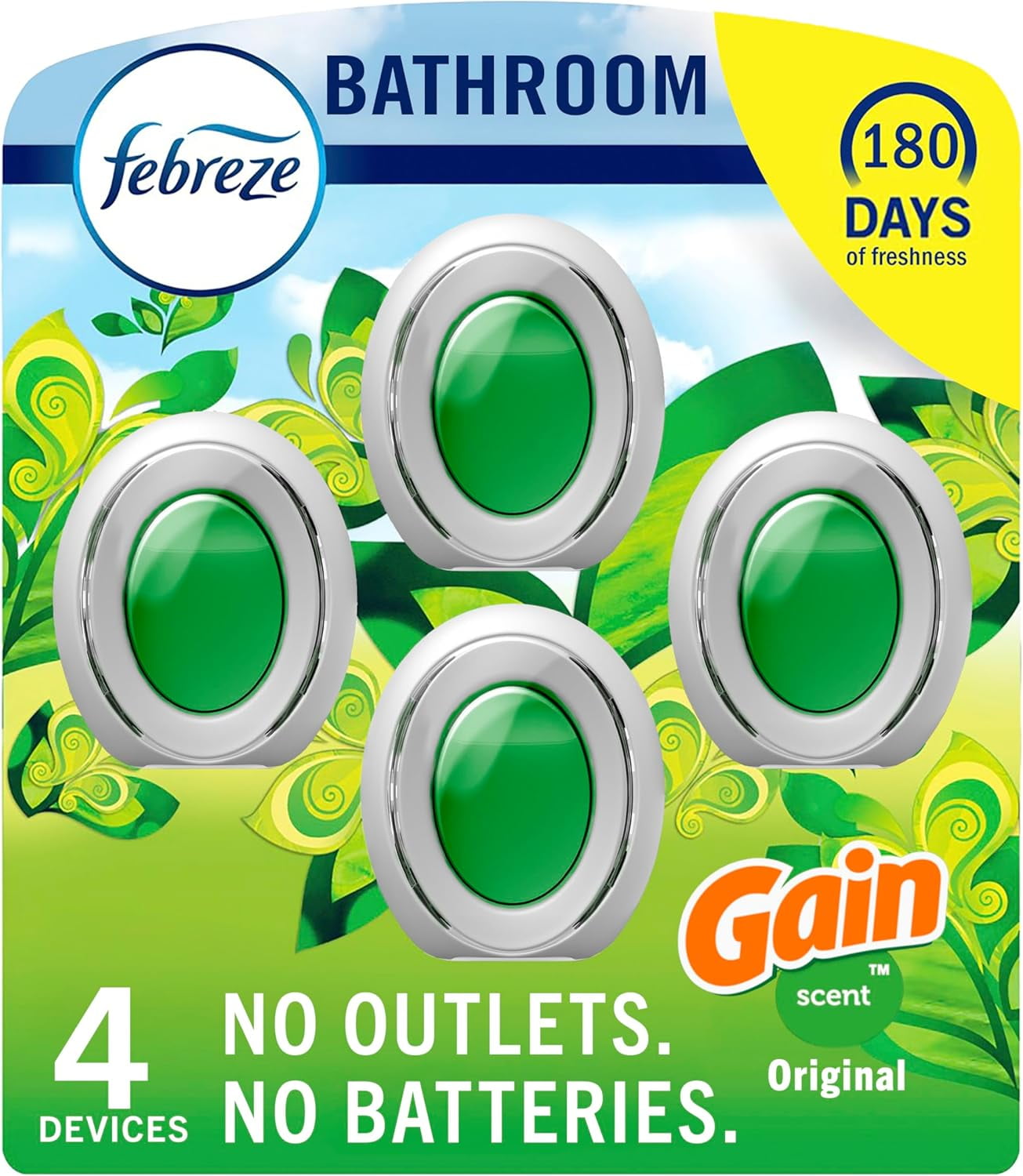 Bathroom Air Freshener, Odor-Fighting, Plug-In Alternative, Air ...