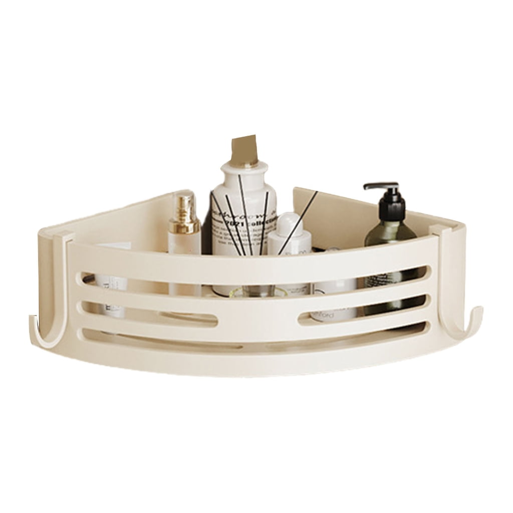 Bathroom Aluminum Alloy Wall Hanging Rack Shower Shelf with 2 Hook ...