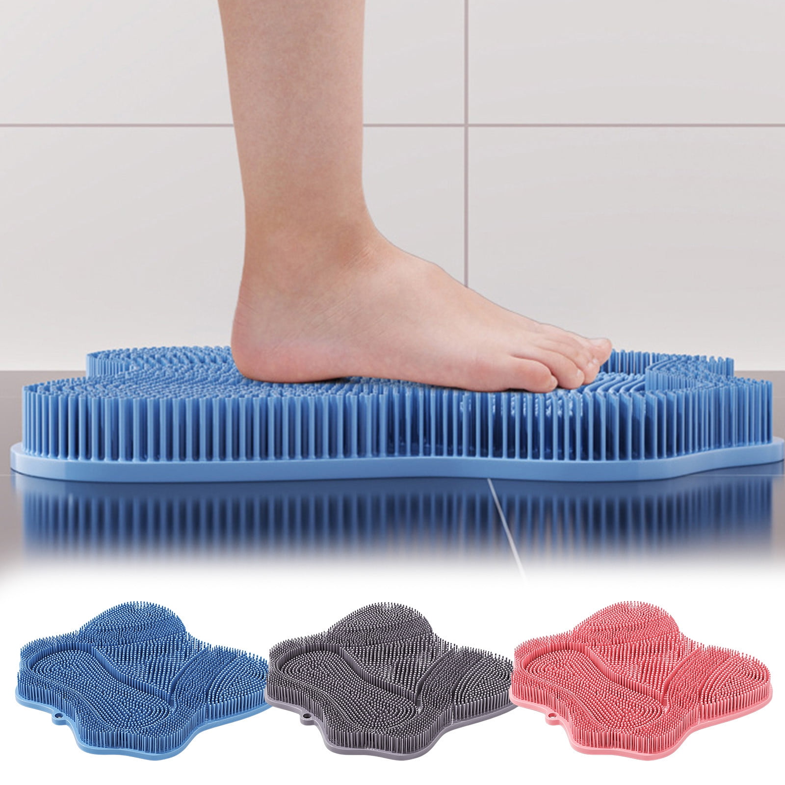 Bathroom Anti-Slip Mat | Multifunctional PVC Bath Mat with Foot and ...