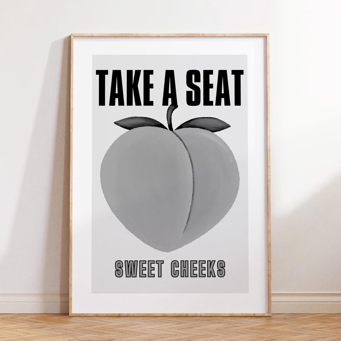 Bathroom Art Take a Seat Sweet Cheeks Wall Hanging Unframed Paper Print ...
