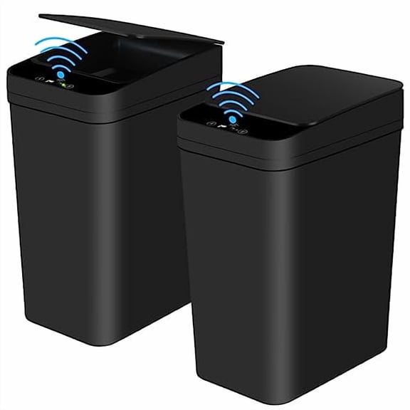 2 Pack 4.2 Gallon And 2.6 Gallon Bathroom Automatic Trash Can Touchless ...