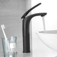 Bathroom Basin Faucet Black Baking Solid Brass Unique Design Sink Mixer ...