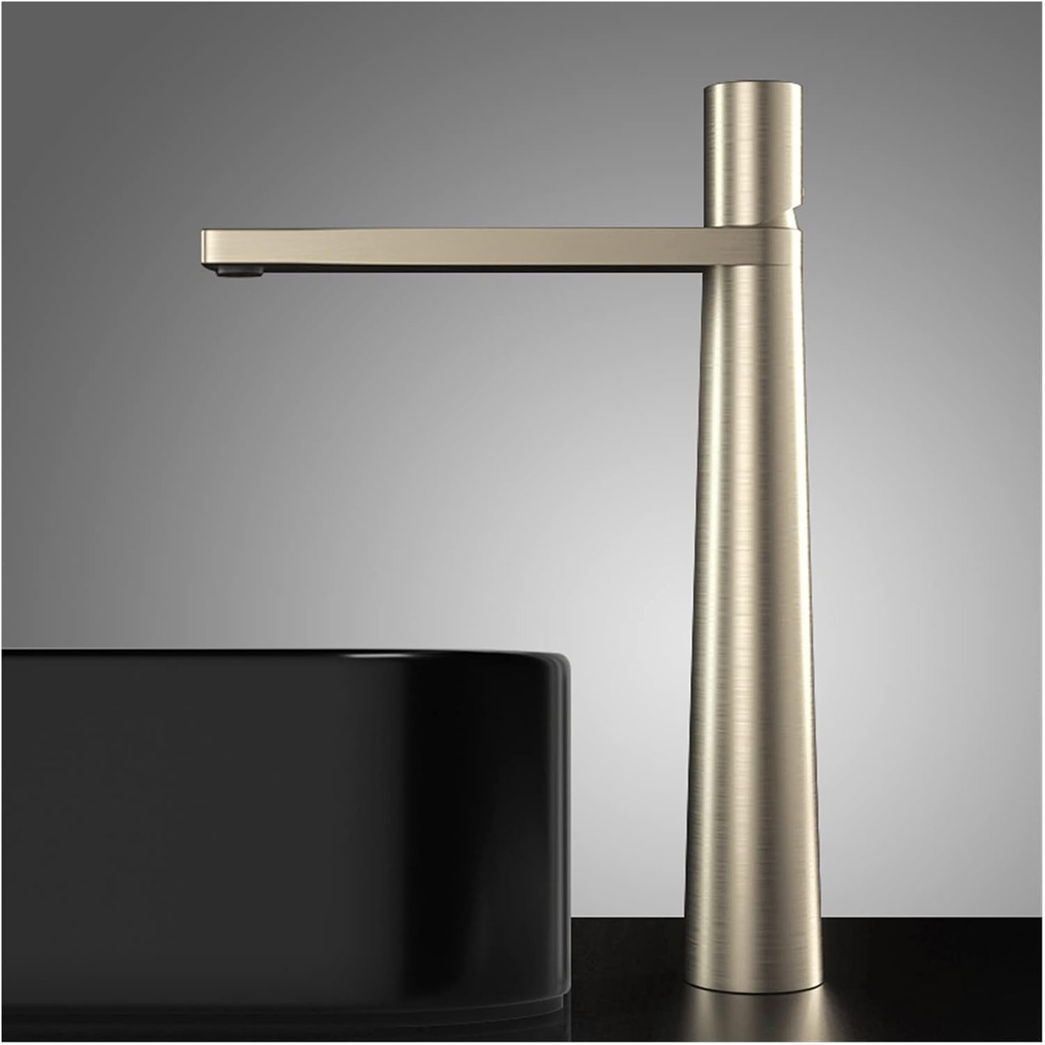 Bathroom Basin Faucet Brush Gold Solid Brass Faucet Sink Mixer Tap Hot ...