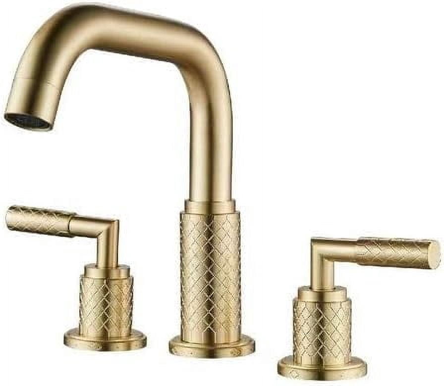 Bathroom Basin Faucet Cold and Hot Faucet Rotatable Double Handle Three ...