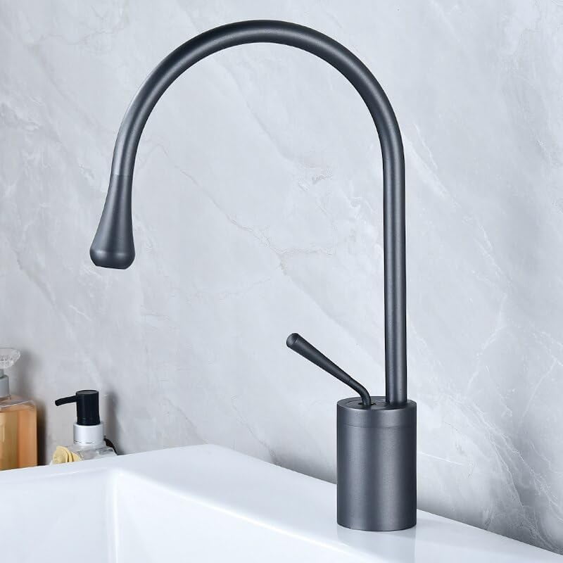 Bathroom Basin Faucet Cold and Hot Water Tap 360 Swivel Sink Tap Water ...