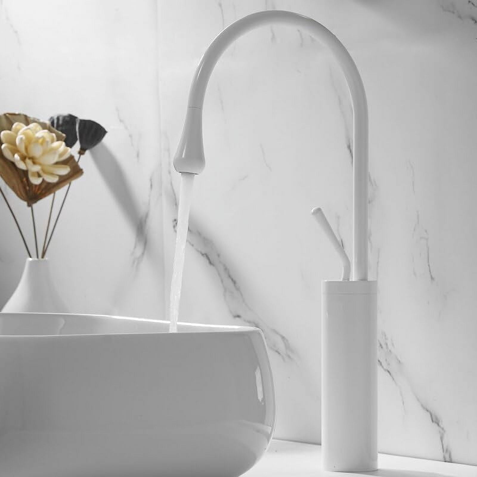Bathroom Basin Faucet Cold and Hot Water Tap 360 Swivel Sink Tap Water ...