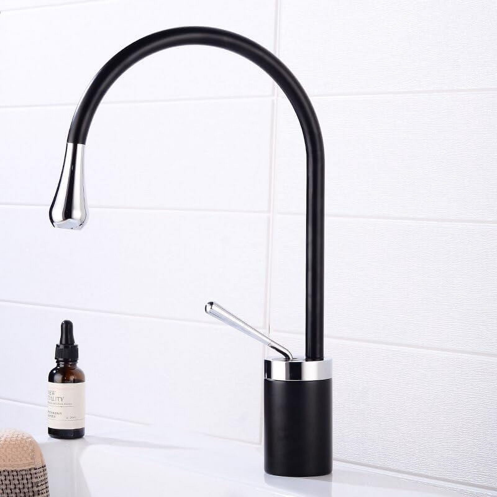 Bathroom Basin Faucet Cold and Hot Water Tap 360 Swivel Sink Tap Water ...