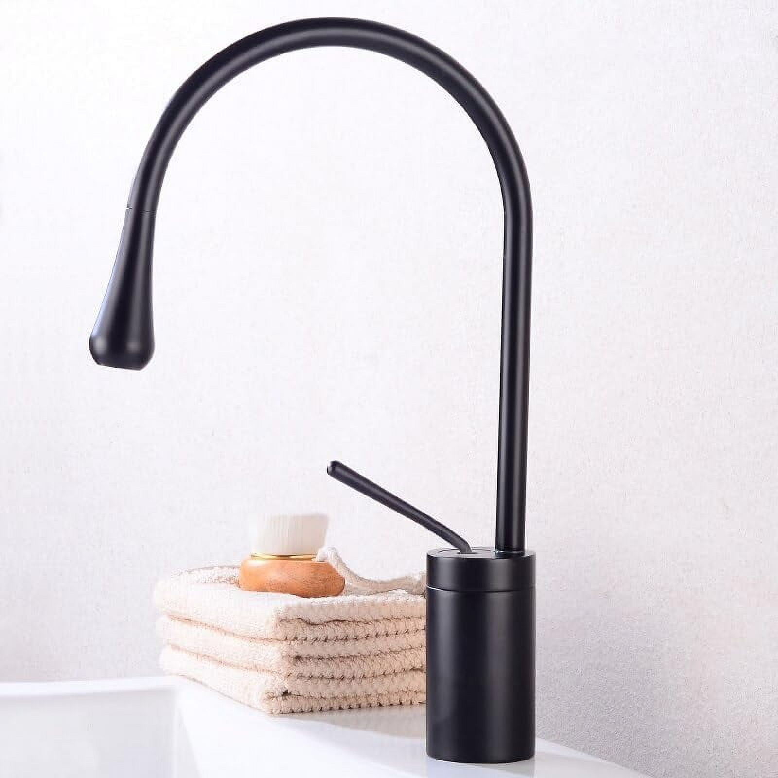 Bathroom Basin Faucet Cold and Hot Water Tap 360 Swivel Sink Tap Water ...