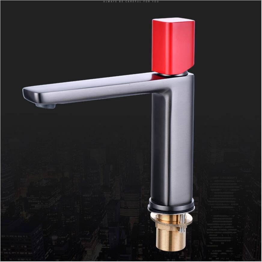 Bathroom Basin Faucet Fashion Square Water Mixer Cold and Hot Water Tap ...