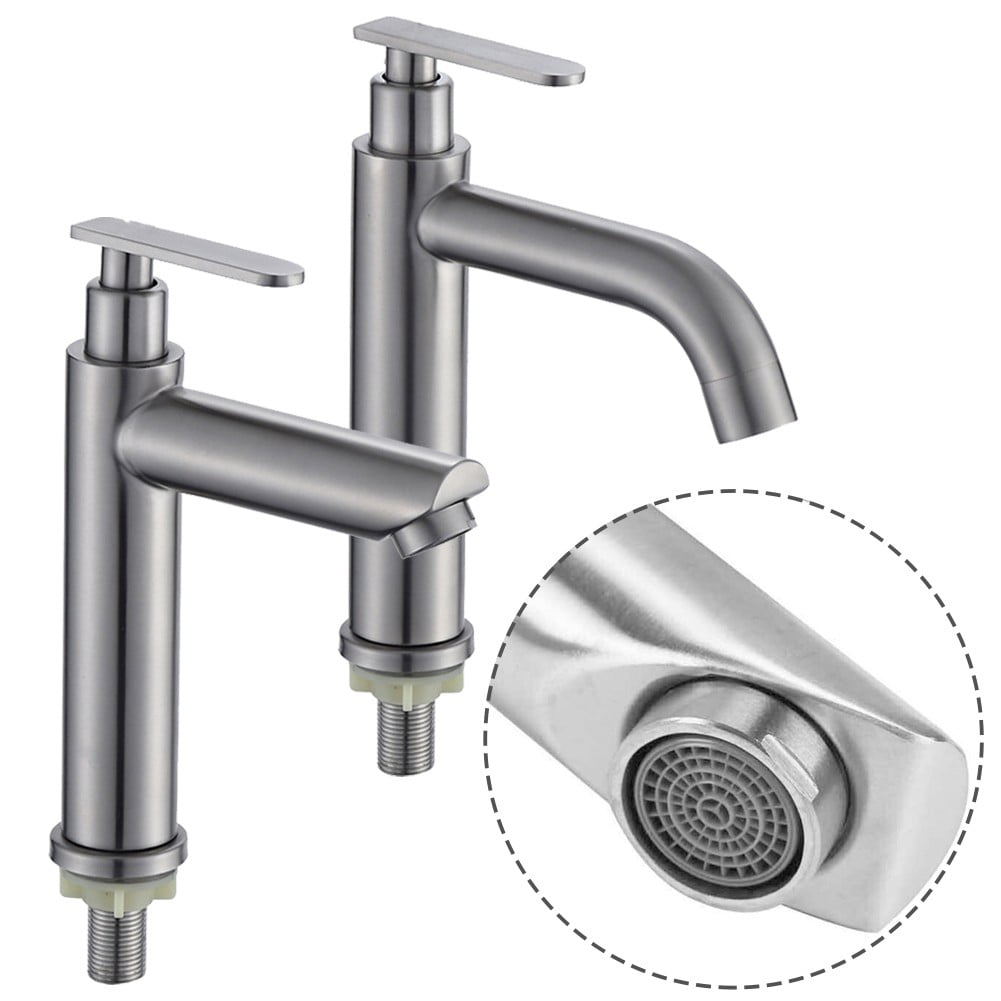 Bathroom Basin Faucet Stainless Steel Waterfall Tall Sink Vessel Tap ...