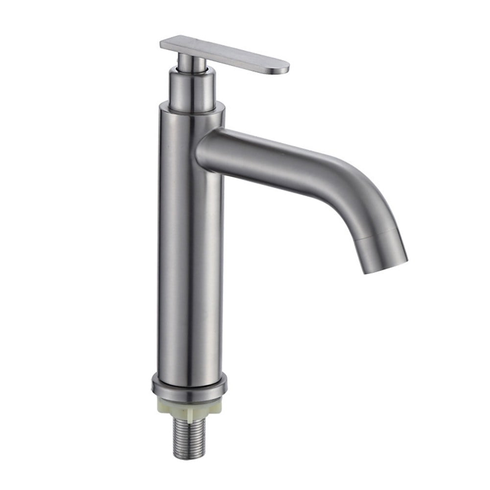Bathroom Basin Faucet Stainless Steel Waterfall Tall Sink Vessel Tap ...