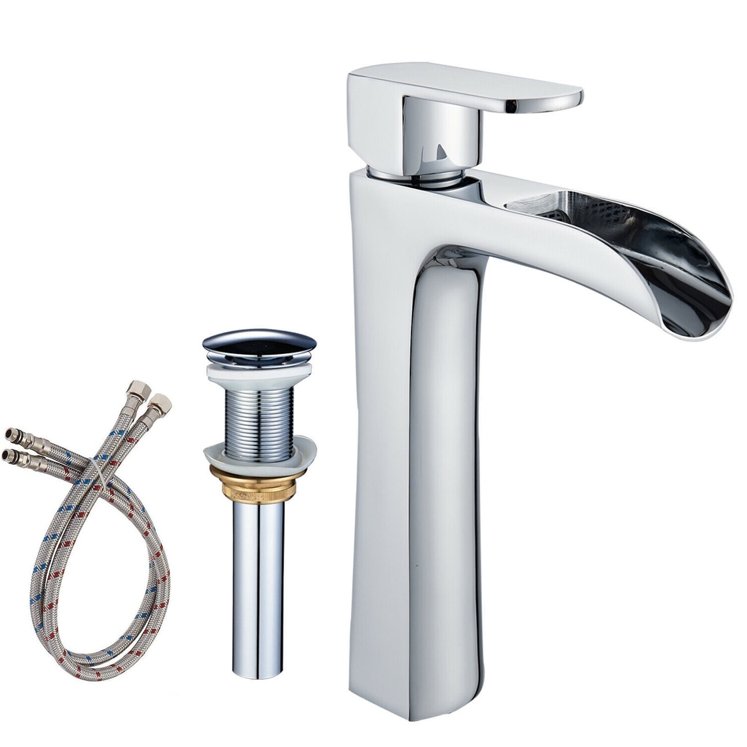 Bathroom Basin Faucet Vessel Sink Lavatory Mixer Tap With Pop Up Drain ...