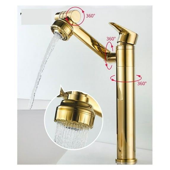 Bathroom Basin Faucet With Shower Head Gold Sink Mixer Tap Black Oil ...