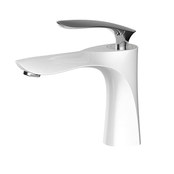 Bathroom Basin Faucets Gold Sink Mixer Tap Hot Cold Single Handle Deck ...