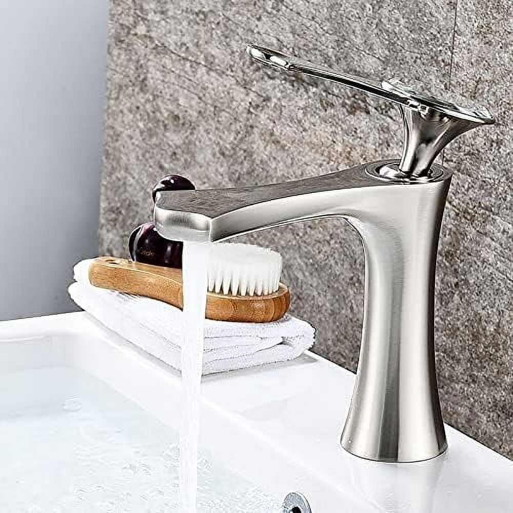 Bathroom Basin Faucets Waterfall Sink Faucet Single Handle Hot and Cold ...