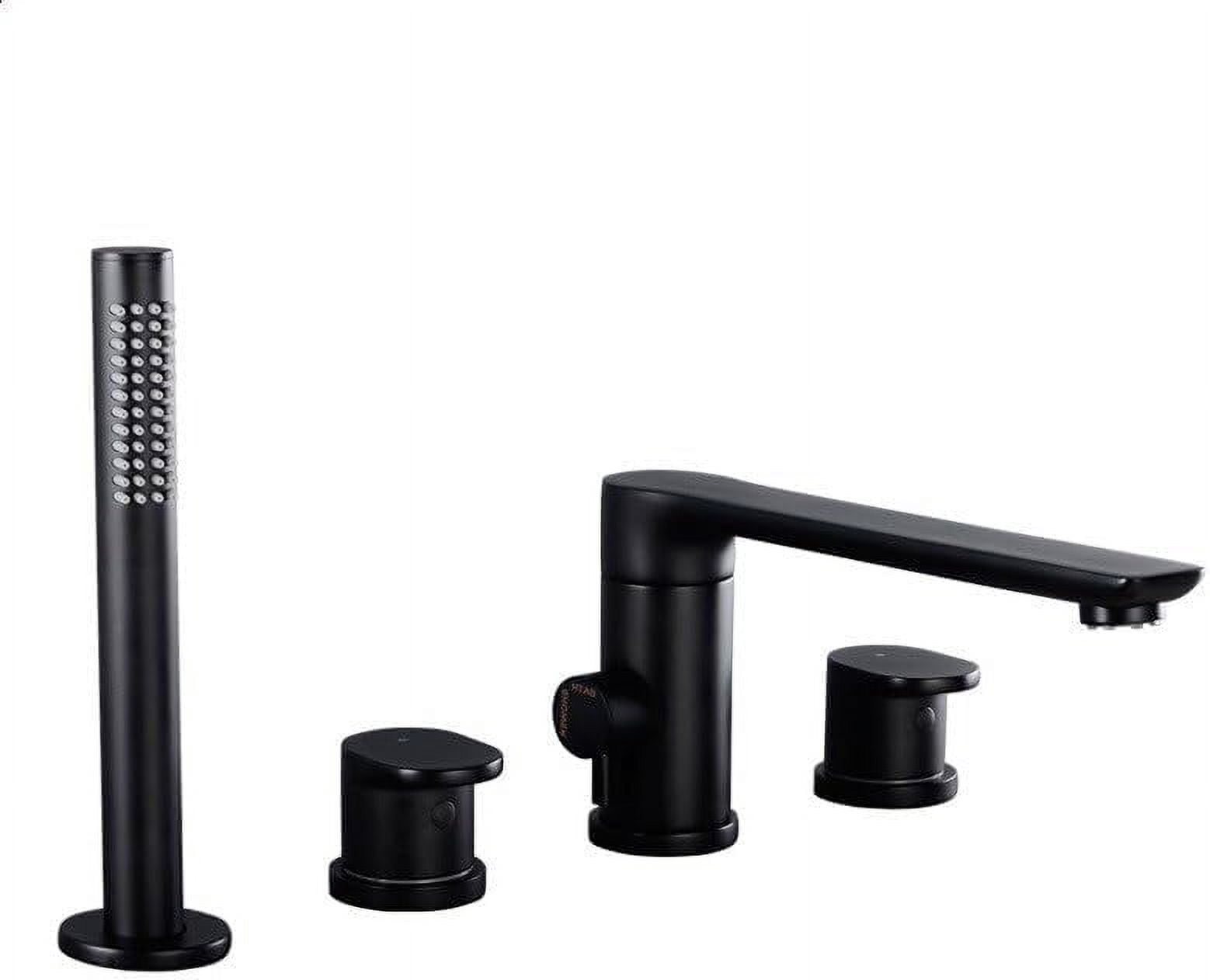 Bathroom Basin Mixer Tap Sink Faucet Set Bathtub Floor Stand Faucet ...