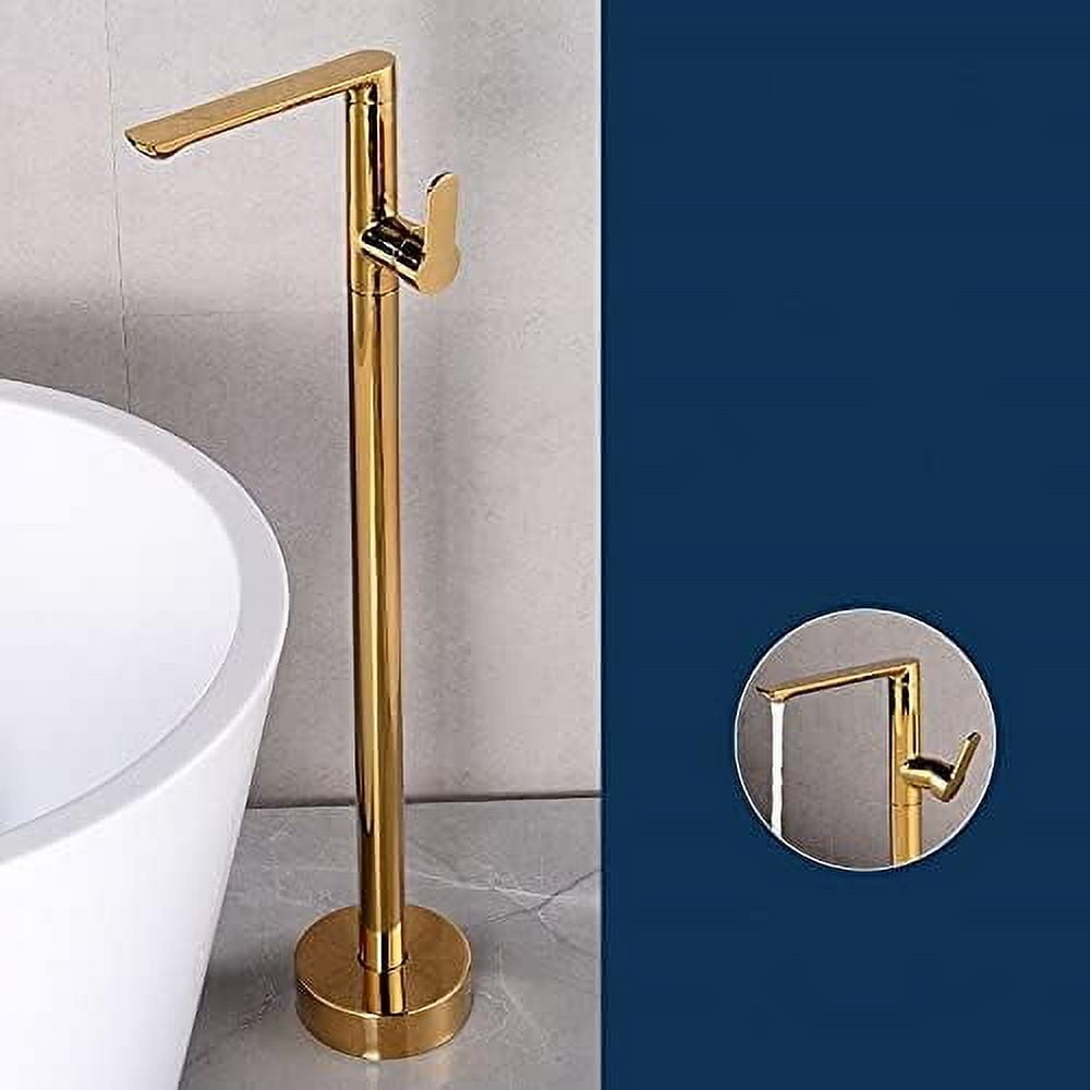 Bathroom Basin Mixer Tap Sink Faucet Set Bathtub Floor Stand Faucet ...