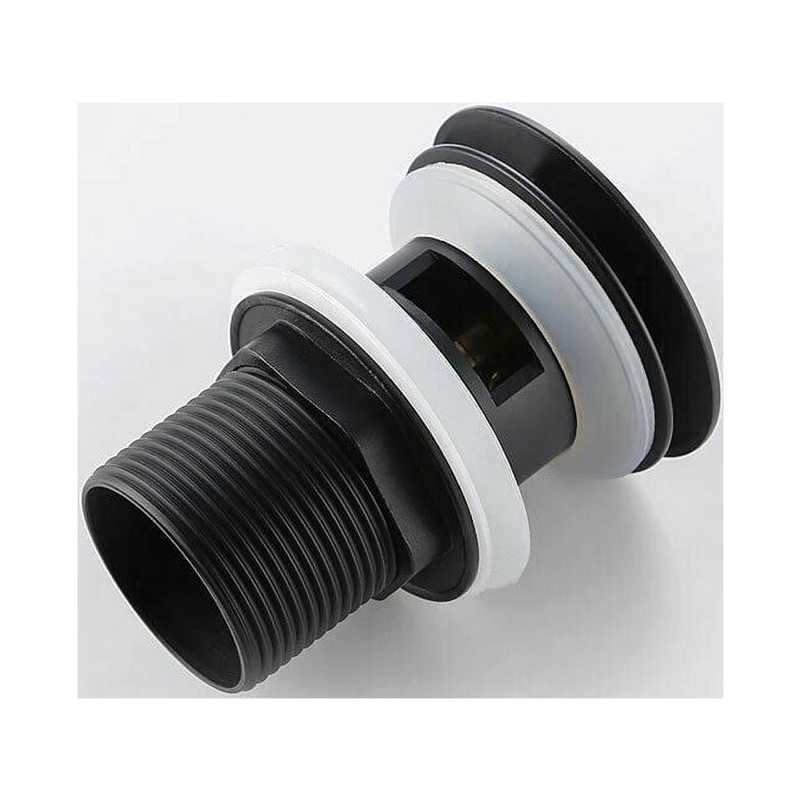 Bathroom Bath Plug Black - Up Sink Basin Waste Slotted Unslotted Click ...