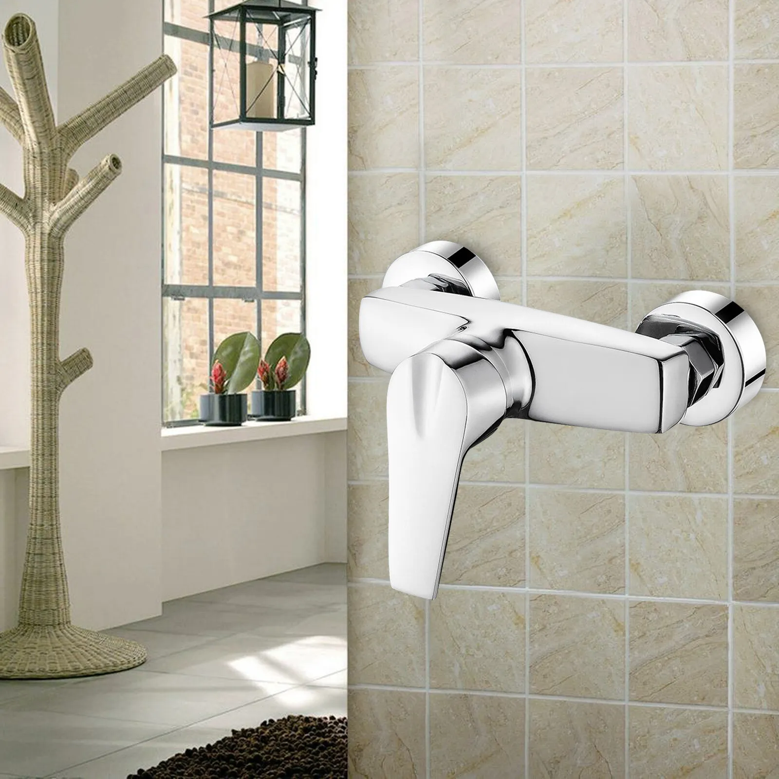 Bathroom Bath Tub Faucet Wall Mount Mixer Tap Control Valve Kit Shower ...