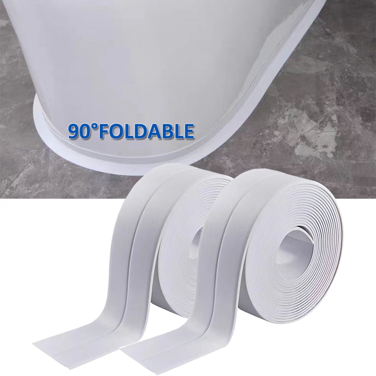 Bathroom Bathtub Seal, Self-adhesive Sealing Waterproof Silicone Tape ...