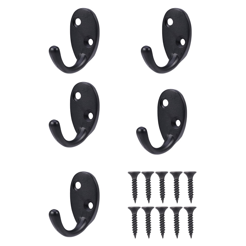 Bathroom Black Single Hook Multifunction Coat Hangers Household Decor ...