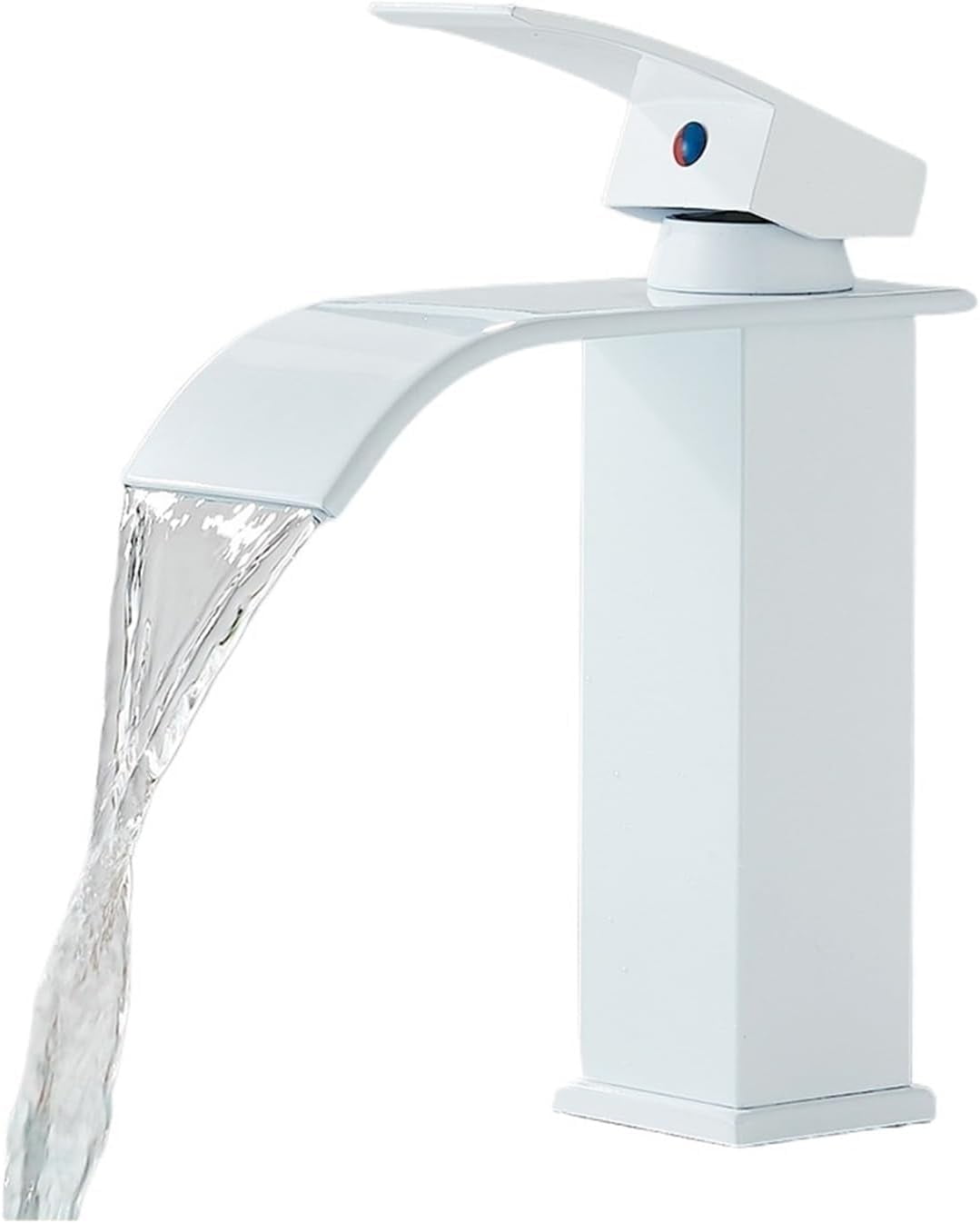 Bathroom Black Waterfall Basin Sink Faucet Brass Cold Water Mixer ...