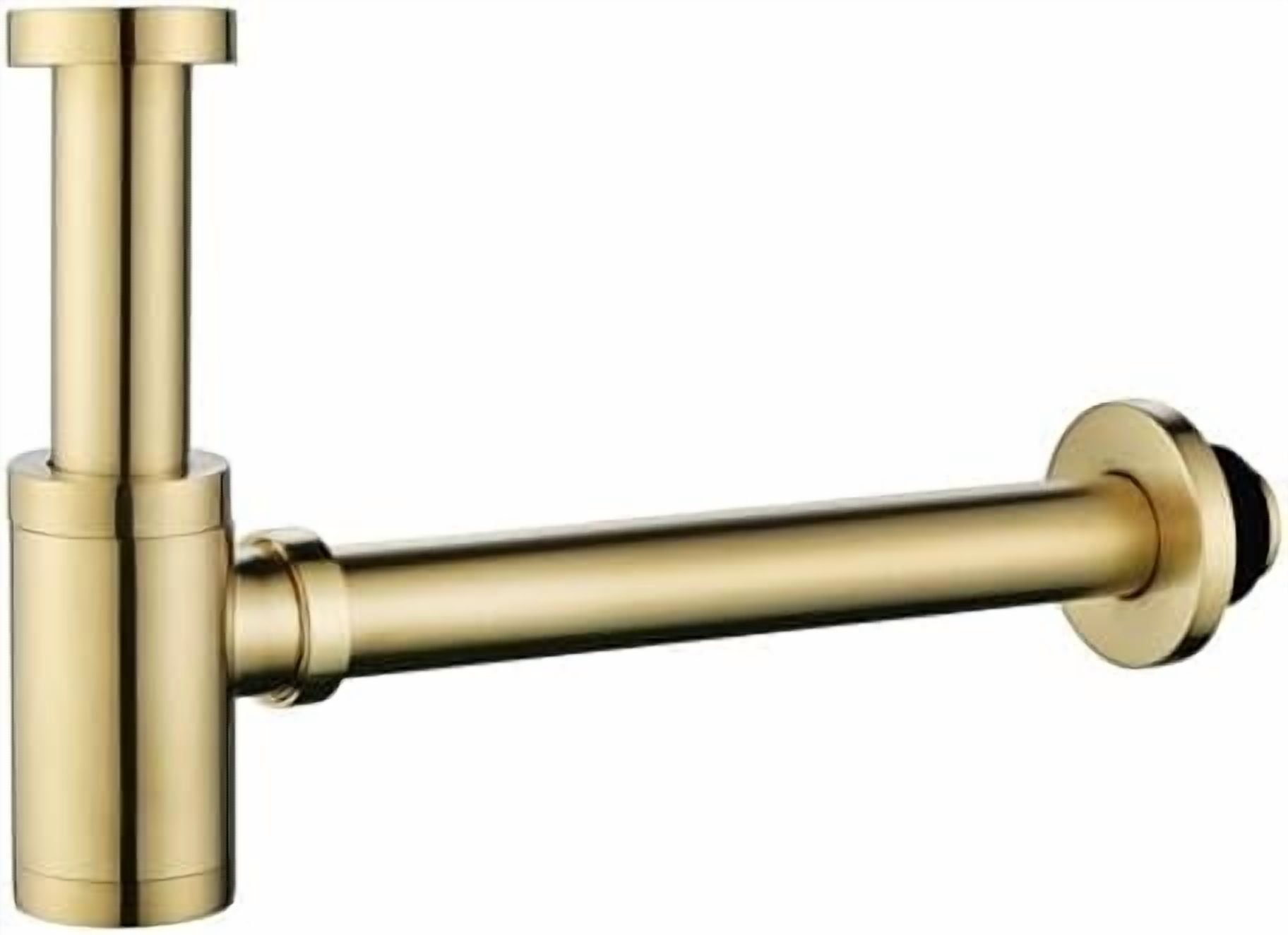 Bathroom Brass Contemporary Round Bottle P Trap 1-1/4, Lavatory ...