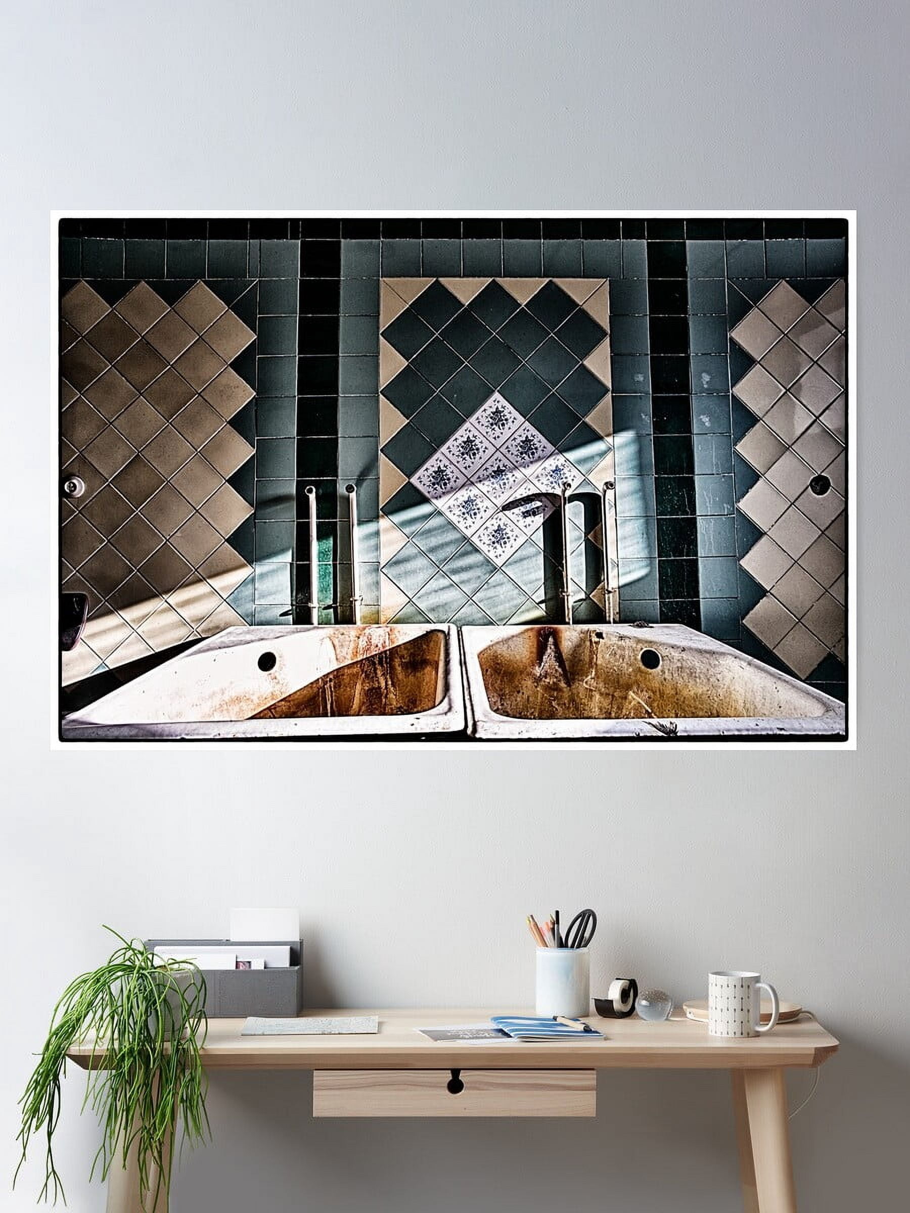 Bathroom Break Urbex Pyramiden Spitsbergen Poster Wall Art Modern Wall ...