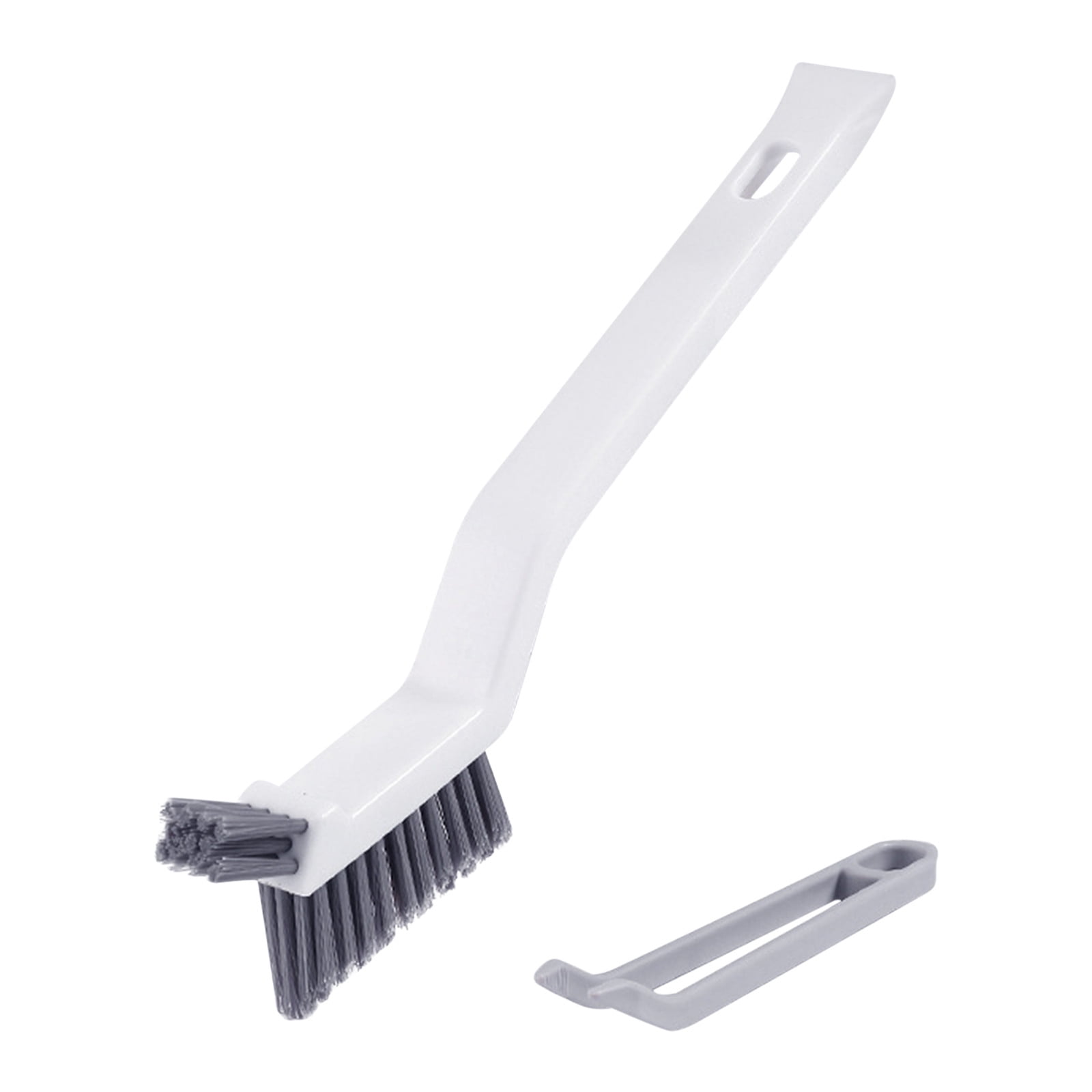 Bathroom Brush with Dirt Clip Hard Stiff V-Shaped Bristles for Toilet ...