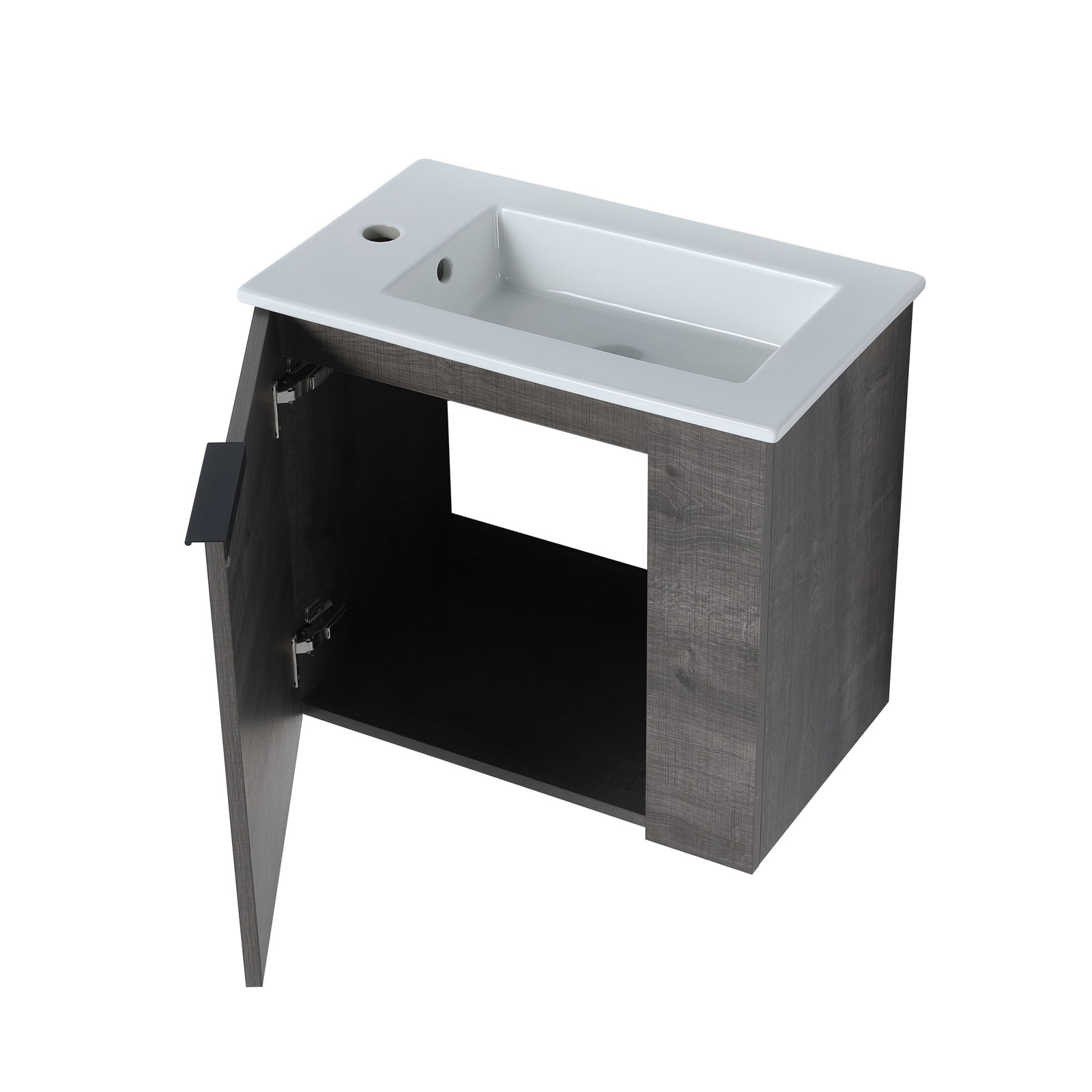 Bathroom Cabinet, 22 Inch Floating Bathroom Vanity With Ceramic Sink ...