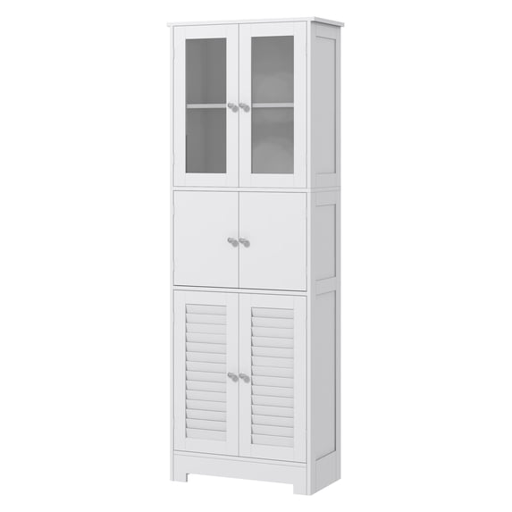 Bathroom Cabinet Freestanding, Tall Storage with Adjustable Shelf ...