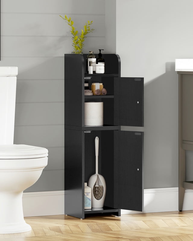 Bathroom Cabinet, Small Corner Cabinet with 2 Doors and Adjustable ...