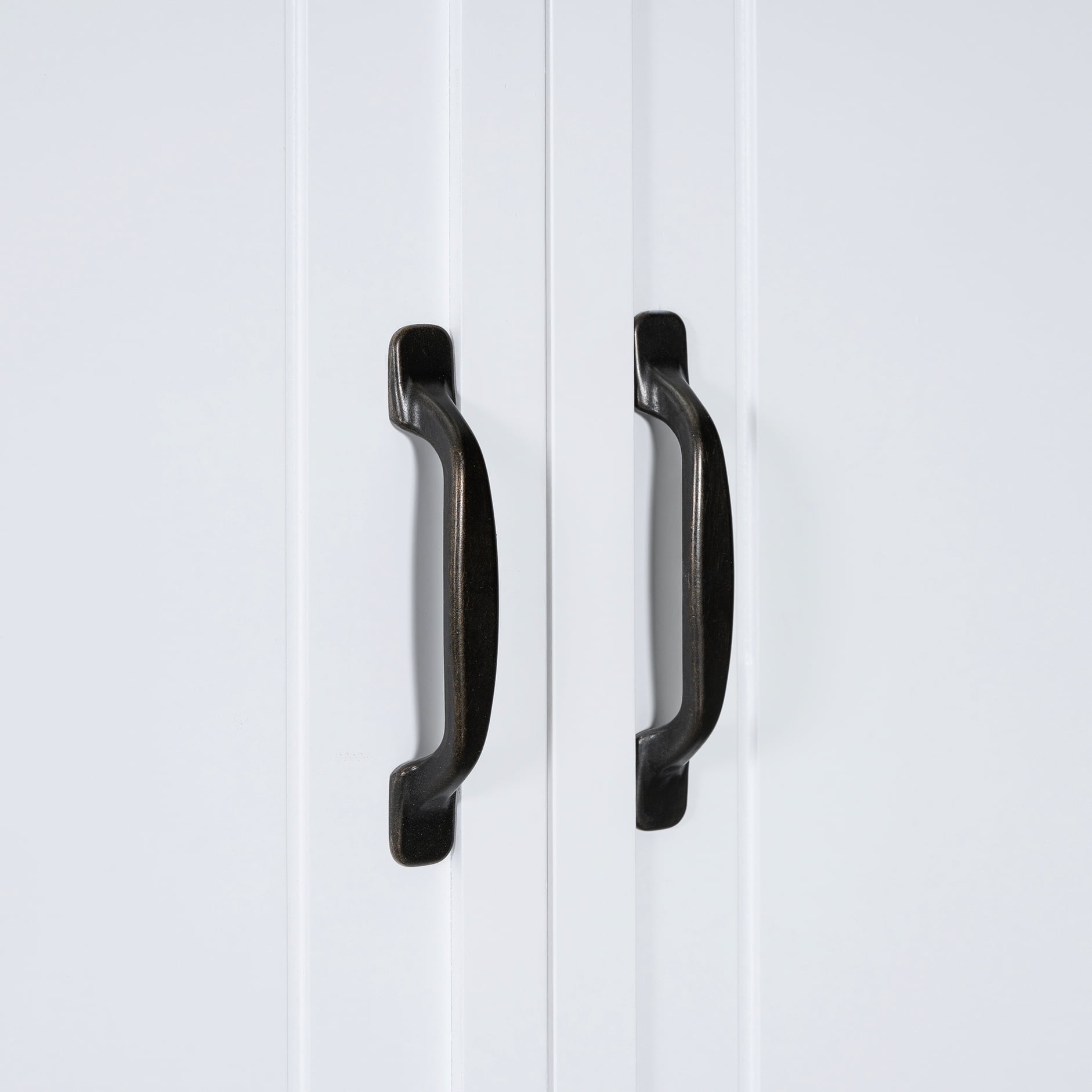 Bathroom Cabinet Tall White - 2 Doors, Drawers, Adjustable Shelf ...