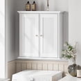 Bathroom Cabinet Over Toilet, 2-Door Wall Mounted Medicine Cabinet with ...