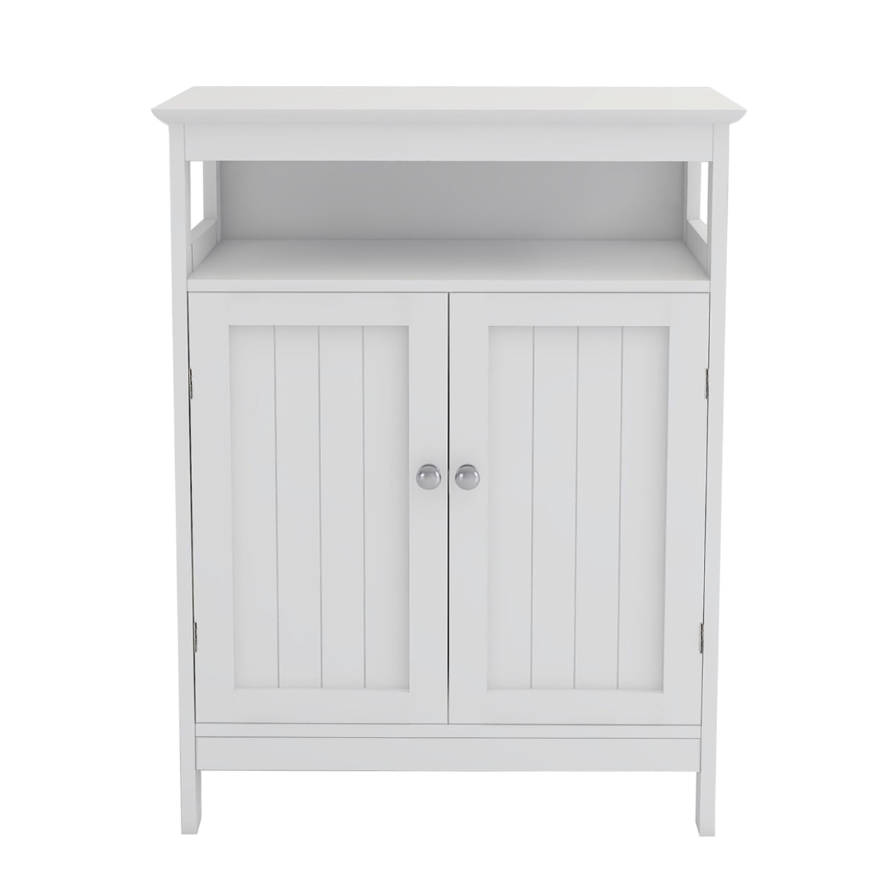 Bathroom Cabinet with Shutter Door Storage, White- Saltoro Sherpi ...