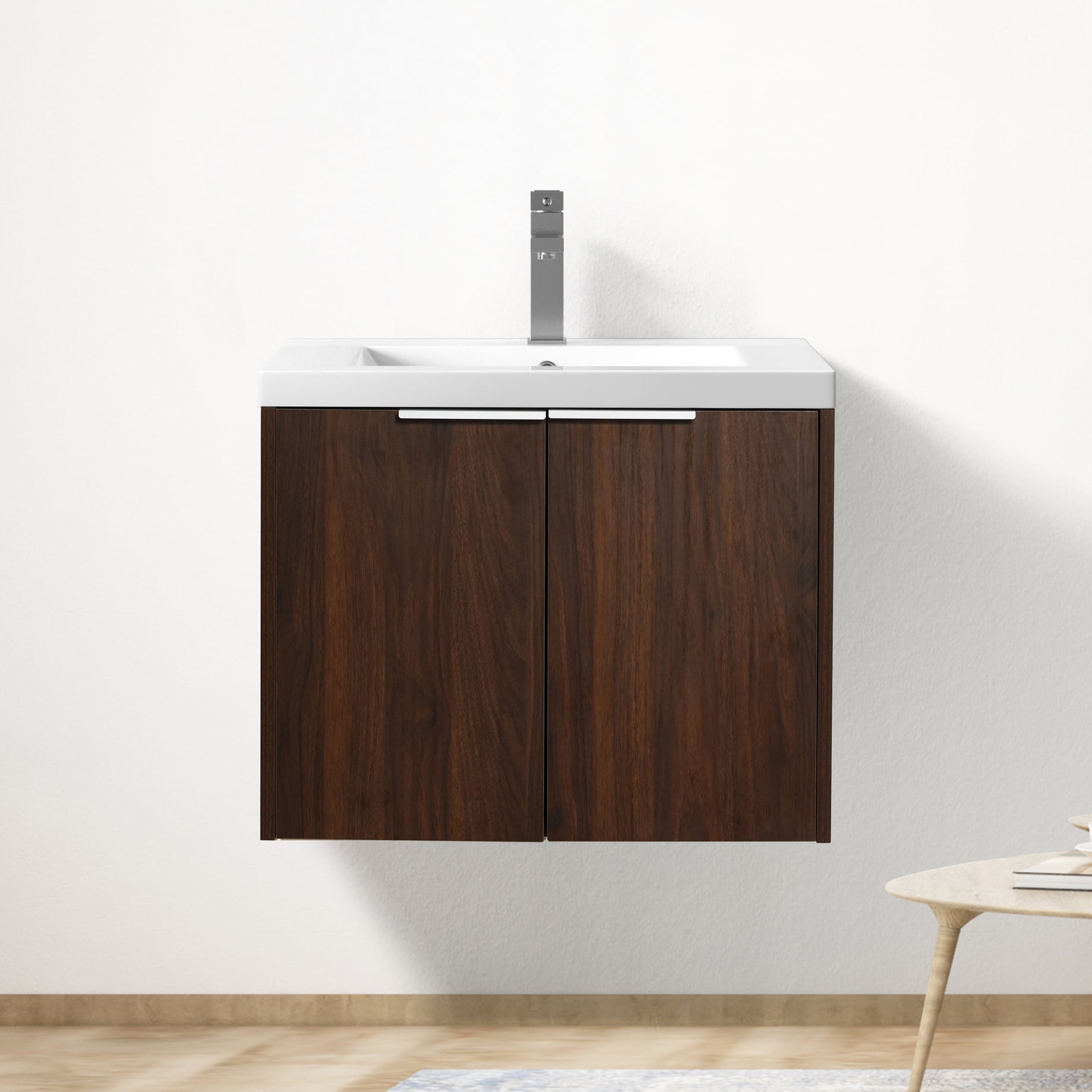 Bathroom Cabinet with Single Sink | Floating Mounting & Ample Storage ...